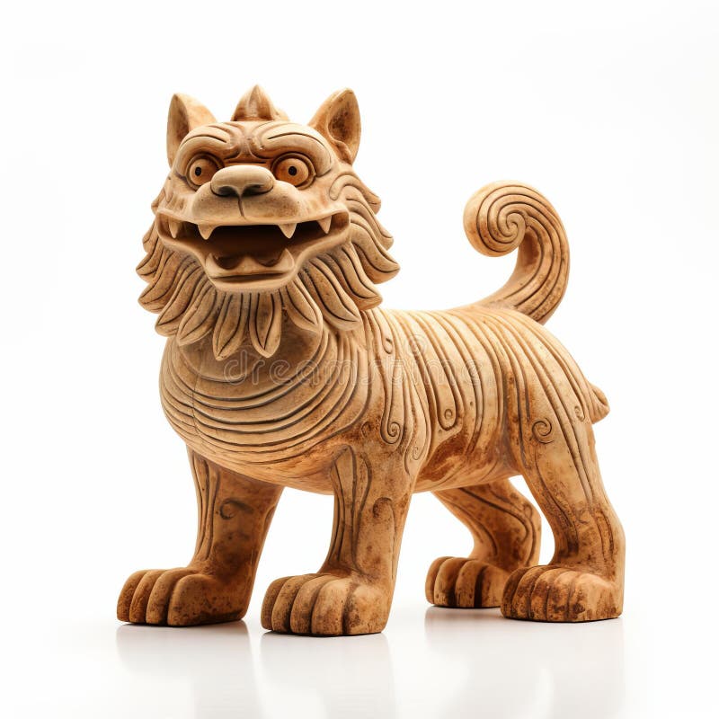 Ancient Persian Mythical Creature Pottery Sculpture Isolated Background ...