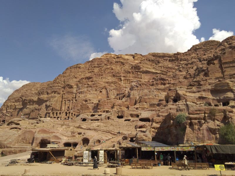 Ancient Petra in Jordan Ruins Editorial Stock Photo - Image of history ...