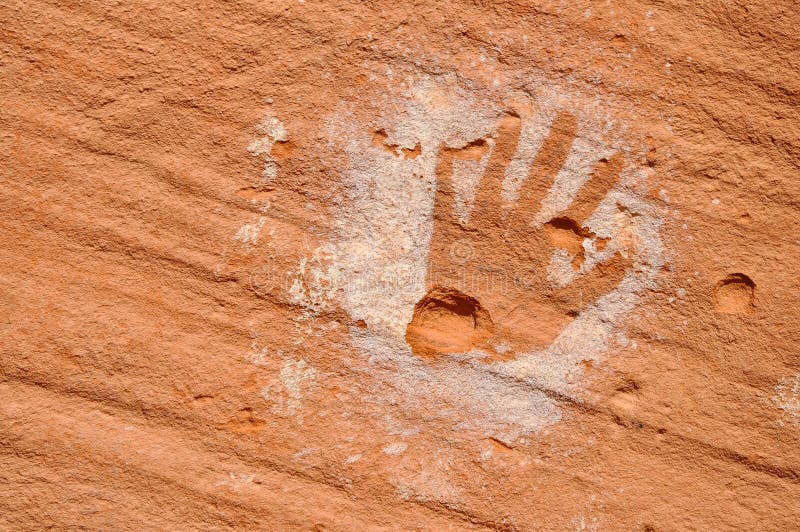 Ancient Petroglyph stock photo. Image of hand, american - 48010502