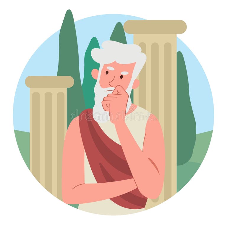 Ancient Philosopher Concept Stock Illustration - Illustration of greece ...
