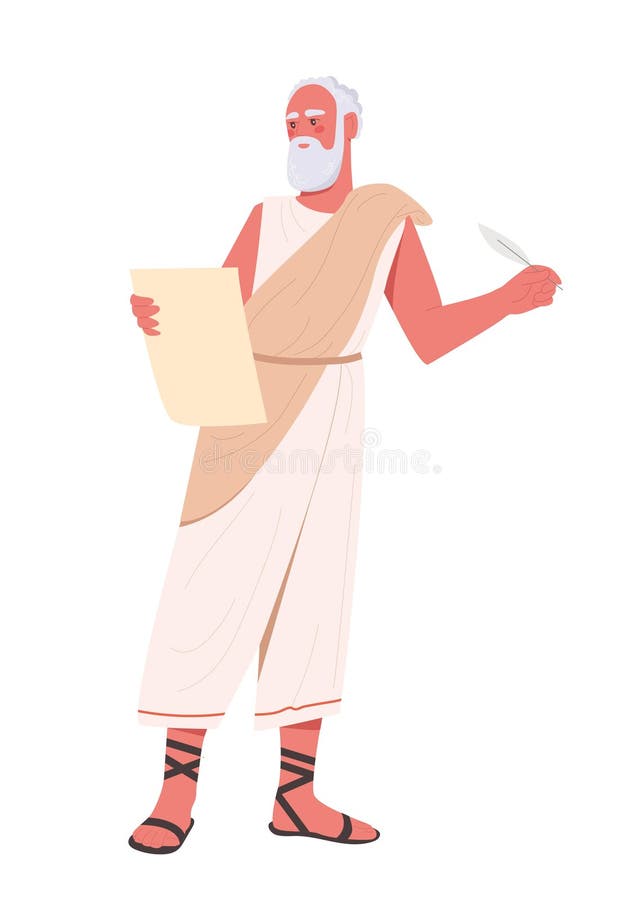 Ancient Philosopher Concept Stock Illustration - Illustration of pose ...