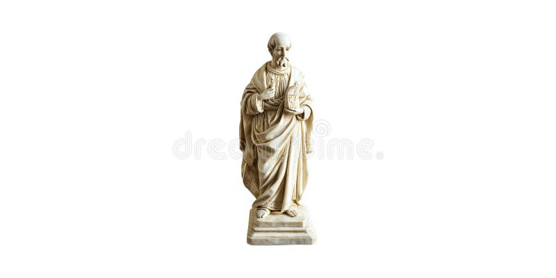Ancient Philosopher Statue Pedestal. Symbol of Wisdom and Classical ...