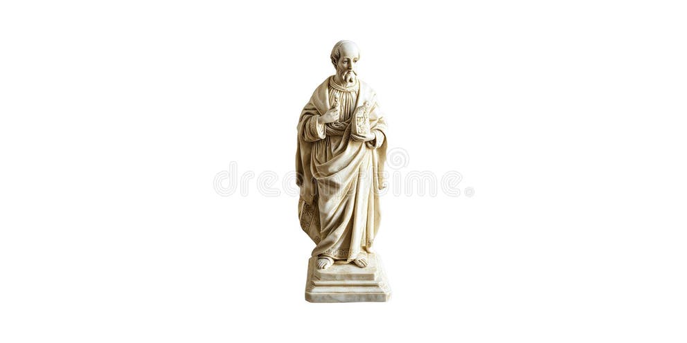 Ancient Philosopher Statue Pedestal. Symbol of Wisdom and Classical ...