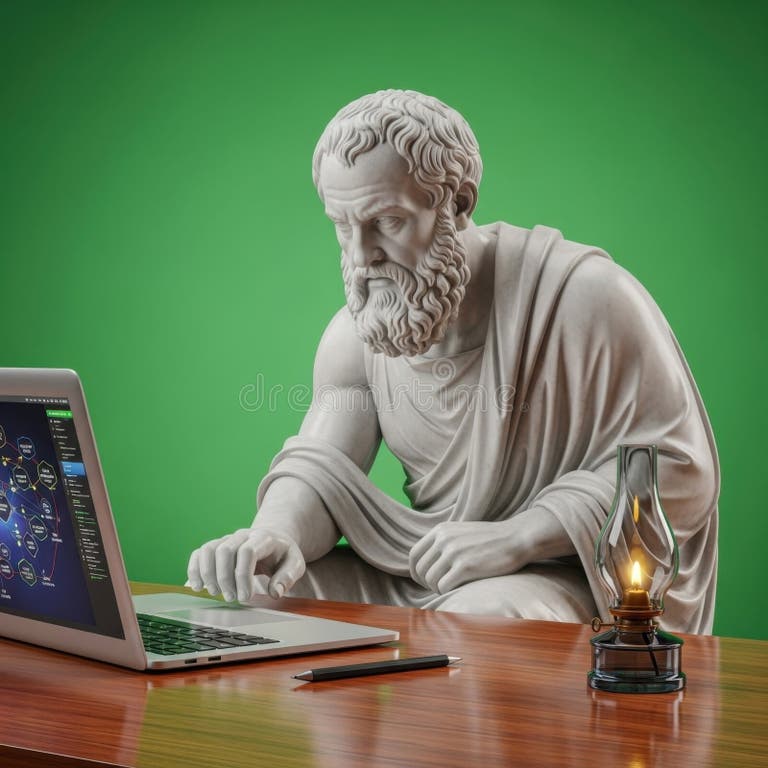 Ancient Philosopher Statue Stock Illustrations – 637 Ancient ...