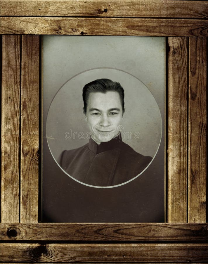 Ancient Photo of the Young Man Stock Image - Image of retro, fashioned ...