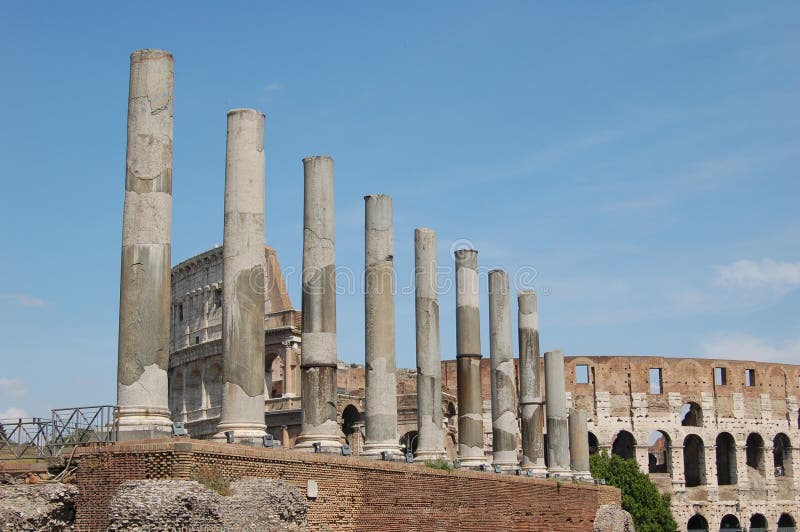 Ancient pillars stock image. Image of pillar, colosseo - 821025