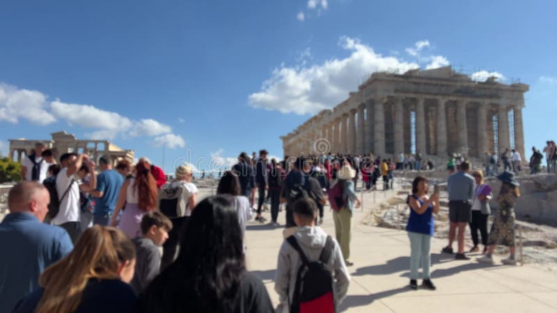 Greece Athens Acropolis 11.12.2024 Acropolis Parthenon Temple Packed ...