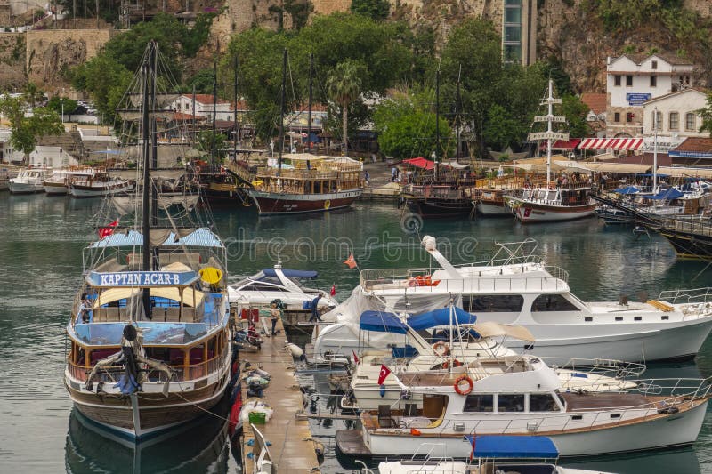 The Ancient Port of the Old City of Antalya Editorial Photography ...