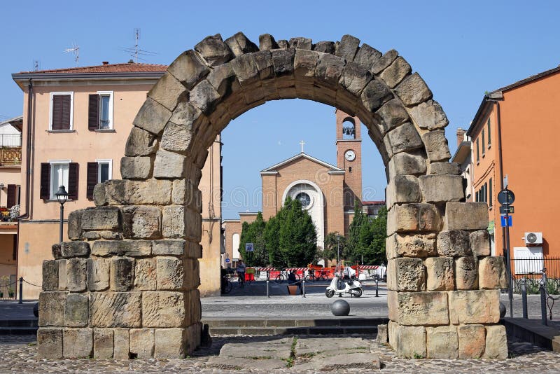 Ancient Porta Montanara Rimini Editorial Image - Image of romagna, ruin ...