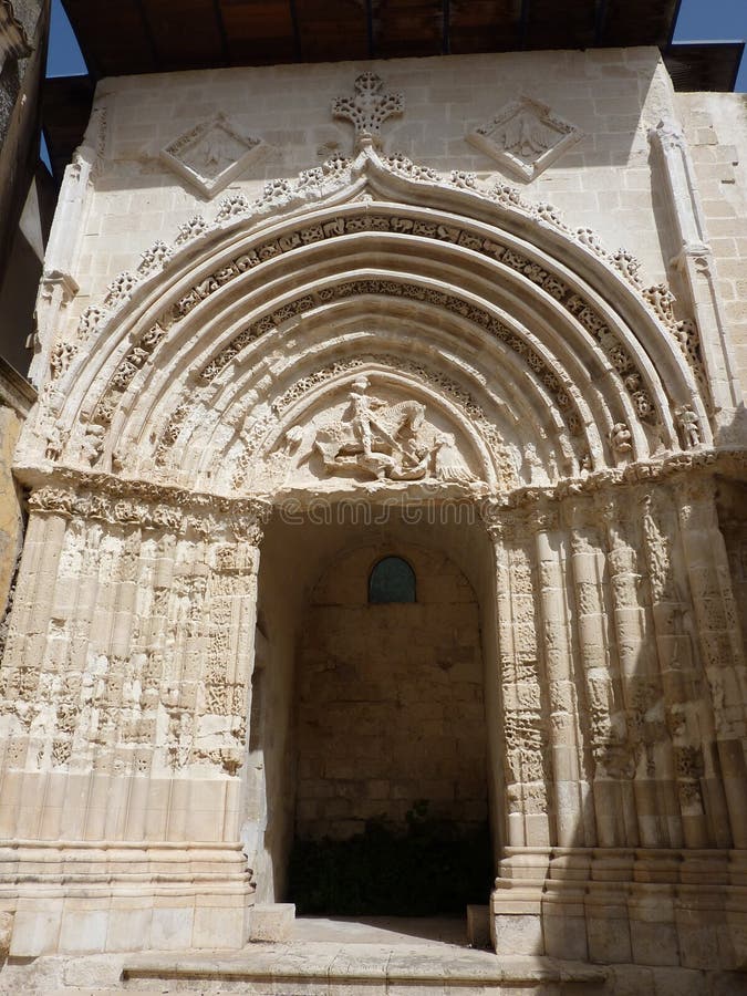 Ancient Portal of St. George, Ragusa Ibla. Stock Image - Image of ruins ...