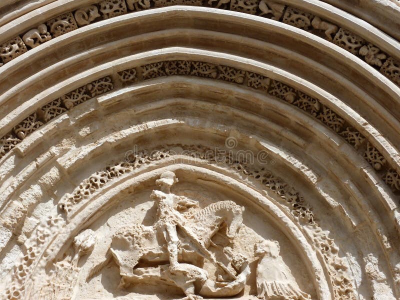 Ancient Portal of St. George, Ragusa Ibla. Stock Image - Image of arch ...