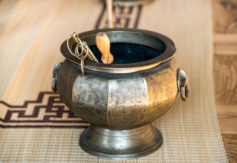 Ancient Pot, Used for Fire Prevention in a Palace Stock Image - Image ...