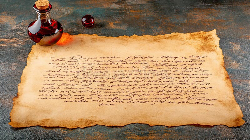 Ancient Potion Recipe Parchment Desk Background Stock Photos - Free ...