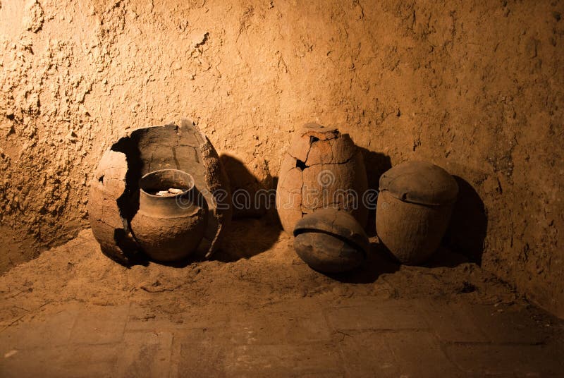 Ancient pots stock photo. Image of rock, mansion, cellar - 13294424