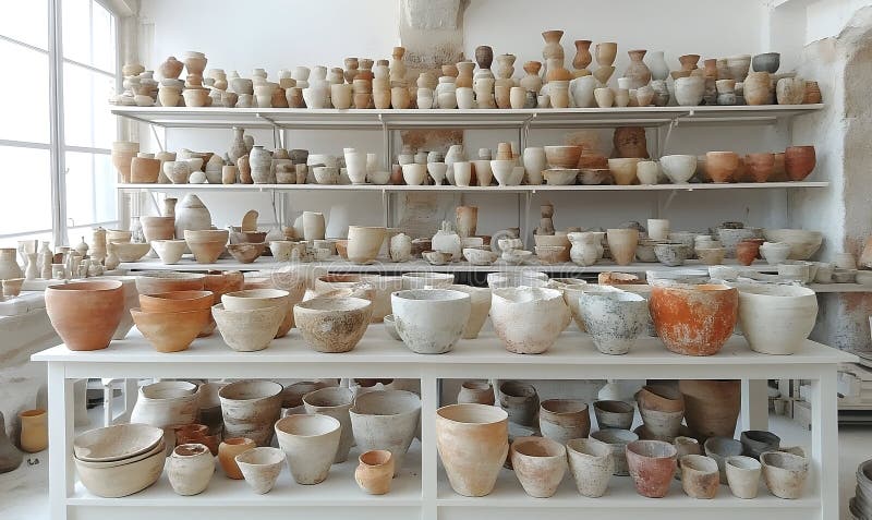 Ancient Pottery Collection stock illustration. Illustration of gallery ...