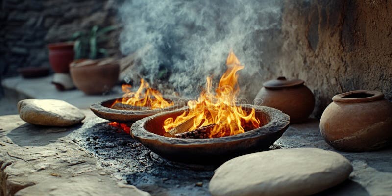 Ancient Pottery Cooking: Traditional Techniques Stock Photo - Image of ...