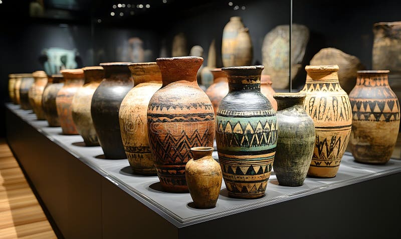 Ancient Pottery Collection stock illustration. Illustration of view ...