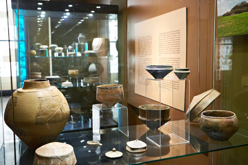 Ancient Pottery in the Museum Editorial Stock Image - Image of ...