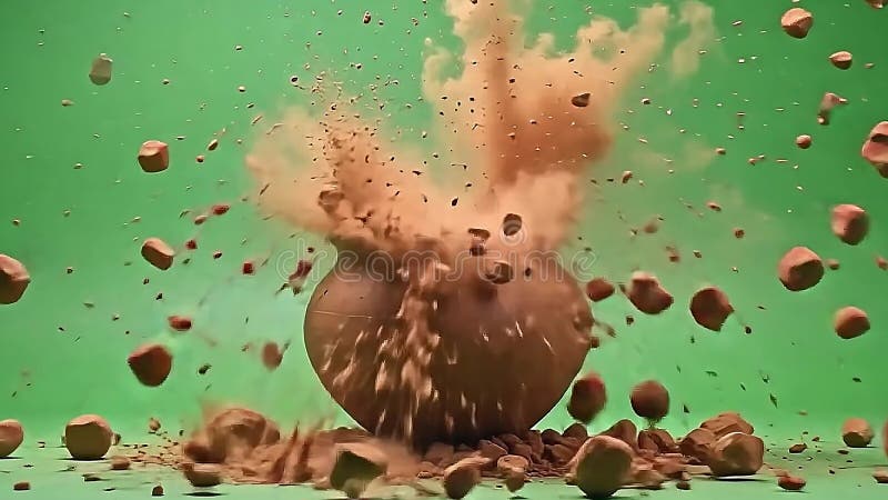 The Ancient Pottery Vessel Explodes Clay Fragment Dust in Slow Motion ...