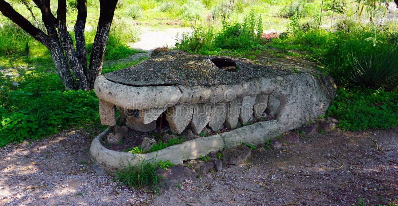 Ancient Prehispanic Crocodile Made of Stone Stock Photo - Image of ...