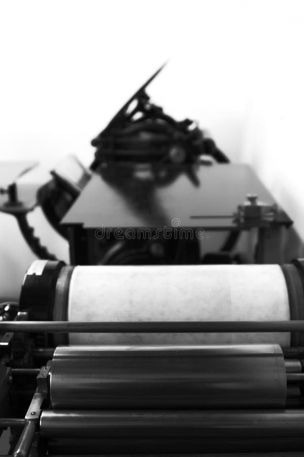 Old printing press stock photo. Image of historic, machinery - 7581104