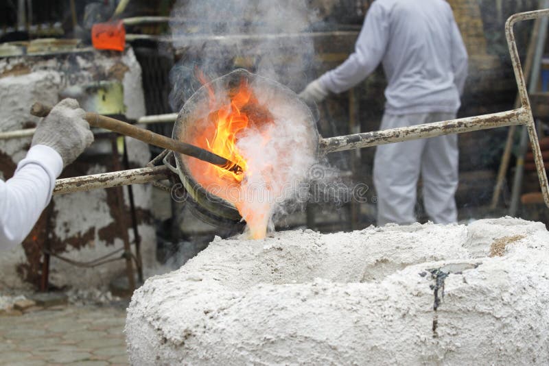 Ancient metal cast process stock image. Image of casting - 26122387