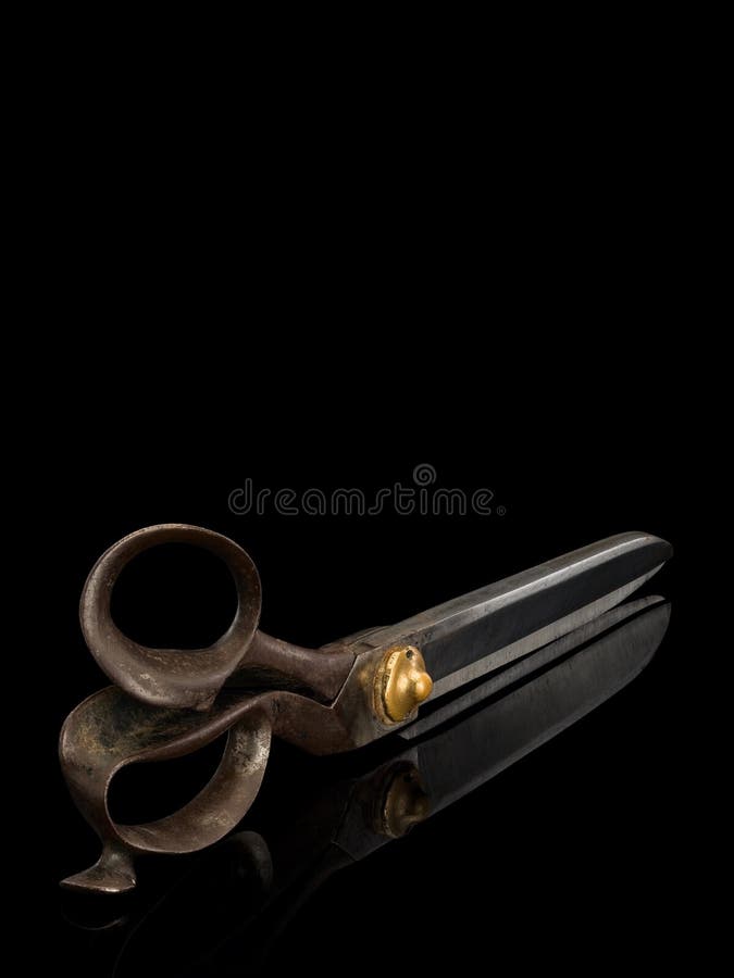Ancient Professional Scissors for the Tailor and the Cutter Stock Image ...