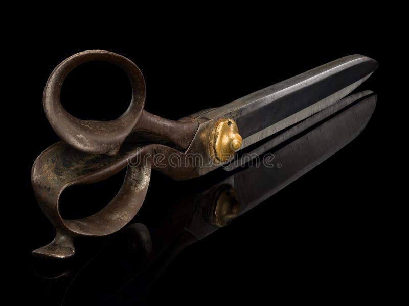 Ancient Professional Scissors for the Tailor and the Cutter Stock Photo ...