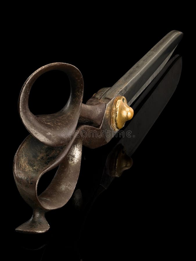 Ancient Professional Scissors for the Tailor and the Cutter Stock Photo ...