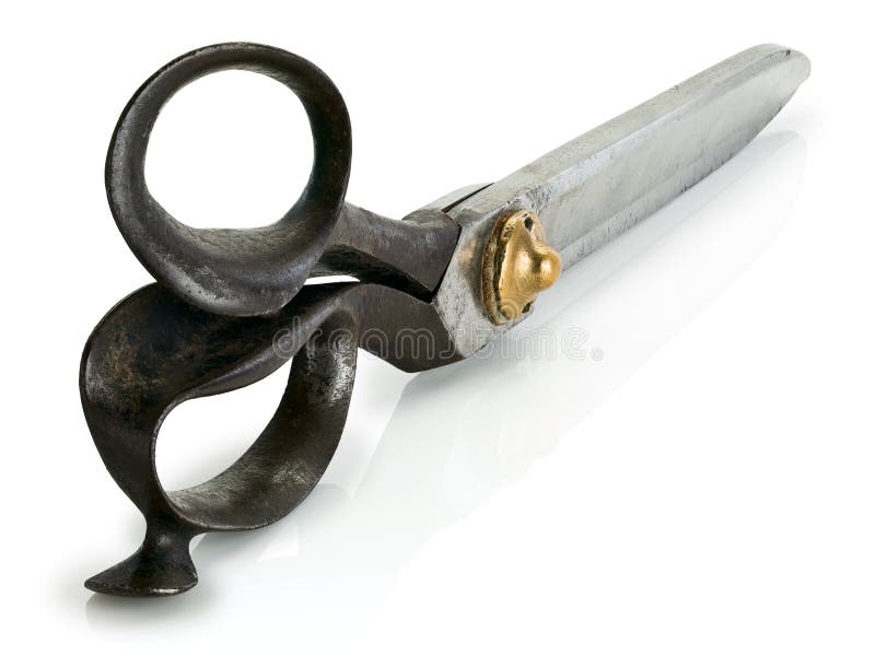 Ancient Professional Scissors for the Tailor and the Cutter Stock Photo ...