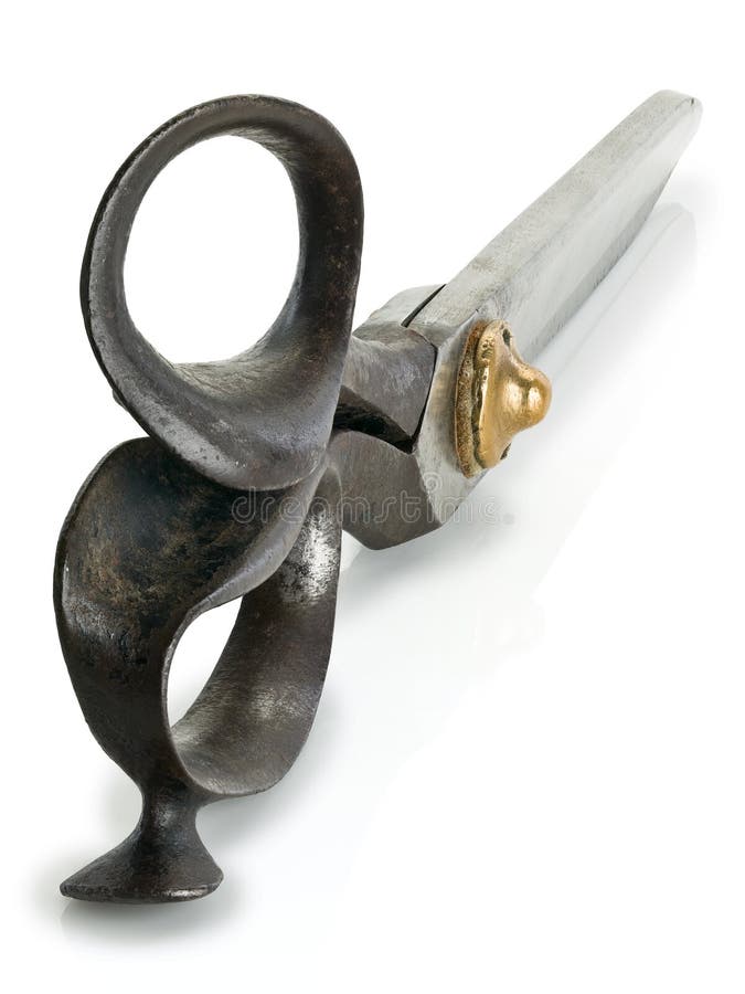 Ancient, Professional Scissors of the Cutter, Hank of Yellow Threads ...