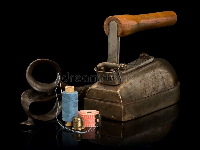 Ancient, Professional Tools of the Tailor Stock Photo - Image of wooden ...