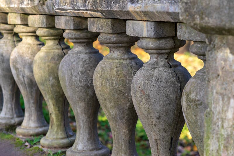 Ancient Protection or Fence Stock Photo - Image of cement, concrete ...