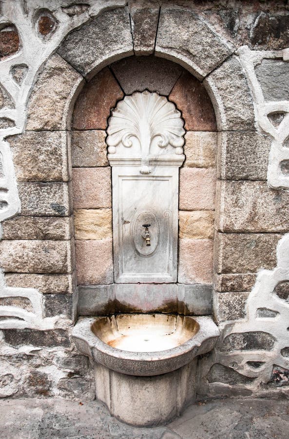 Ancient Public Tap with Spring Water Stock Photo - Image of fresh ...