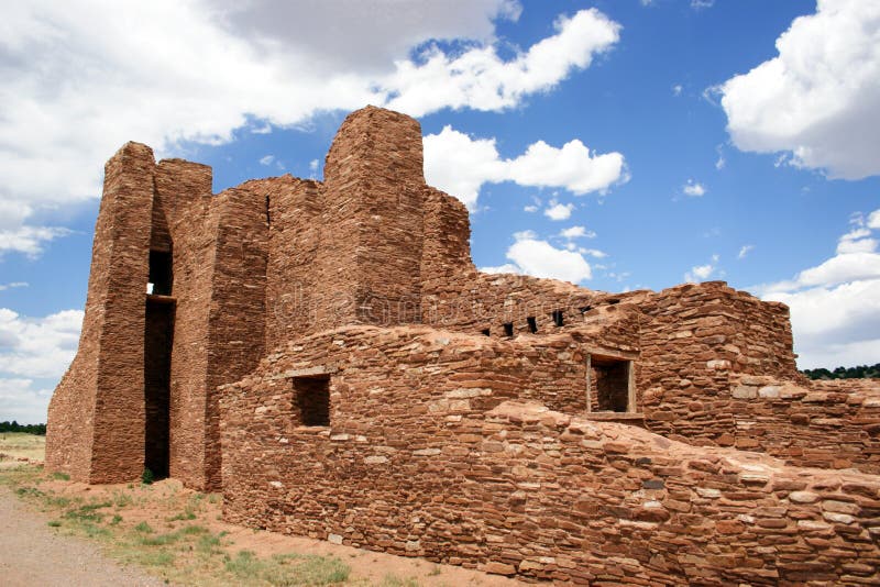 Ancient Pueblo Indian Ruins Stock Photo - Image of building, desert ...