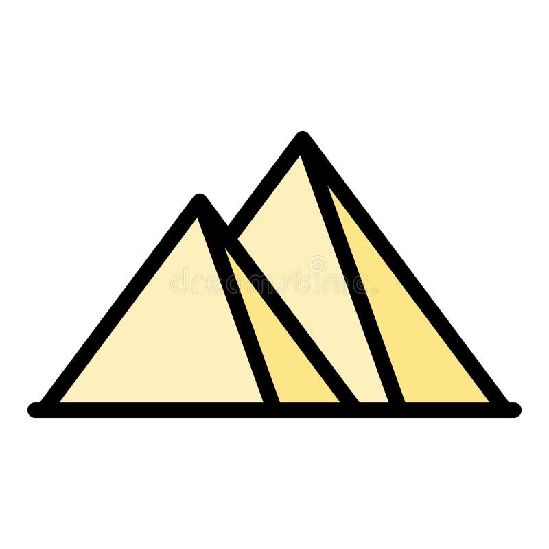 Ancient Pyramid Icon Vector Flat Stock Illustration - Illustration of ...