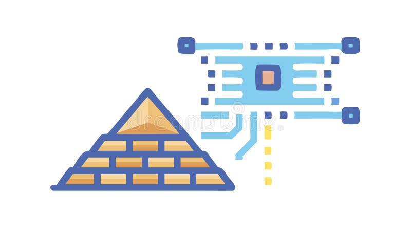 Ancient Pyramid with Integrated Circuitry for Future Tech, Vector ...
