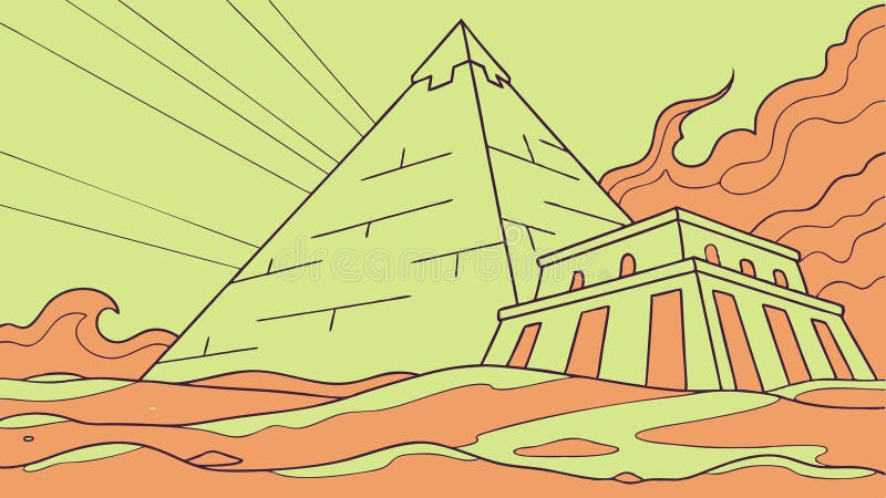 Ancient Pyramid and Mayan Temple Structure, Vector Design Generative AI ...