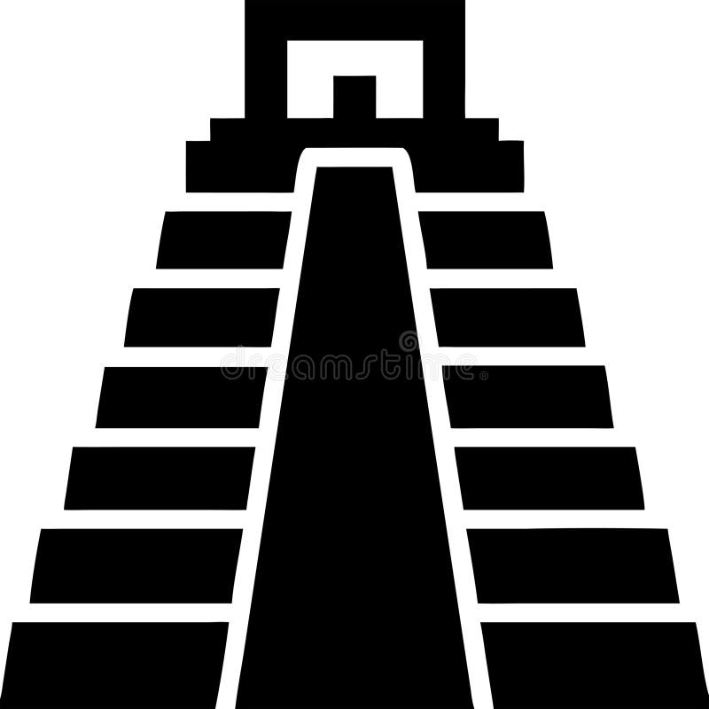 Ancient Pyramid Silhouette Vector Illustration for Cultural and ...