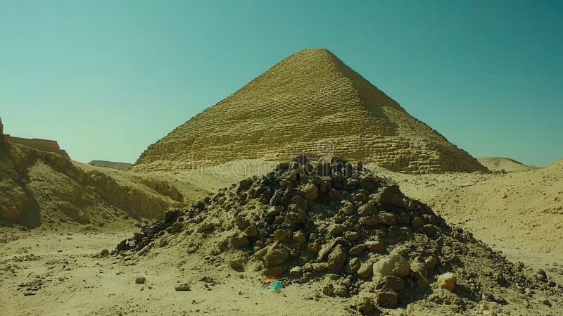 Ancient Pyramid Under a Clear Blue Sky Sandstone Heritage in the Desert ...