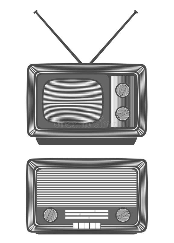 Ancient Radio and Television Stock Vector - Illustration of ...