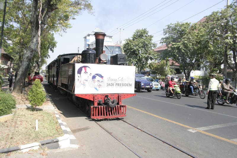 Ancient and Rail Transportation Decker Bus in the City of Solo, Central ...