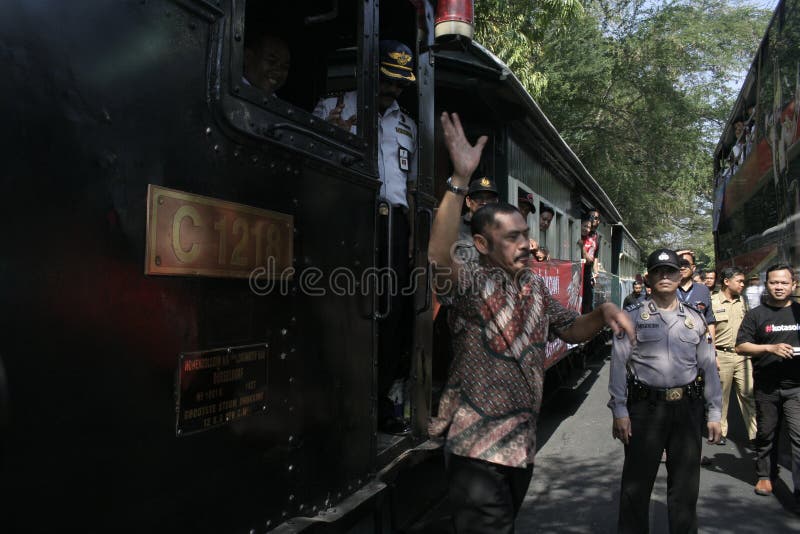 Ancient and Rail Transportation Decker Bus in the City of Solo, Central ...