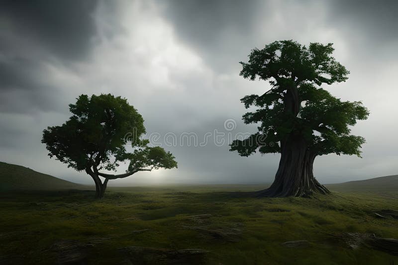 An Ancient Realistic Haunted Tree, Magical and Fantasy Stock ...