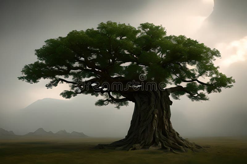 An Ancient Realistic Haunted Tree, Magical and Fantasy Stock ...