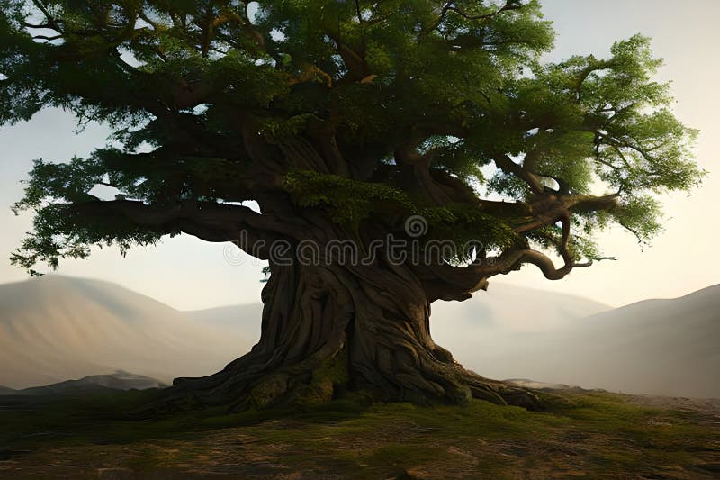 An Ancient Realistic Haunted Tree, Magical and Fantasy Stock ...