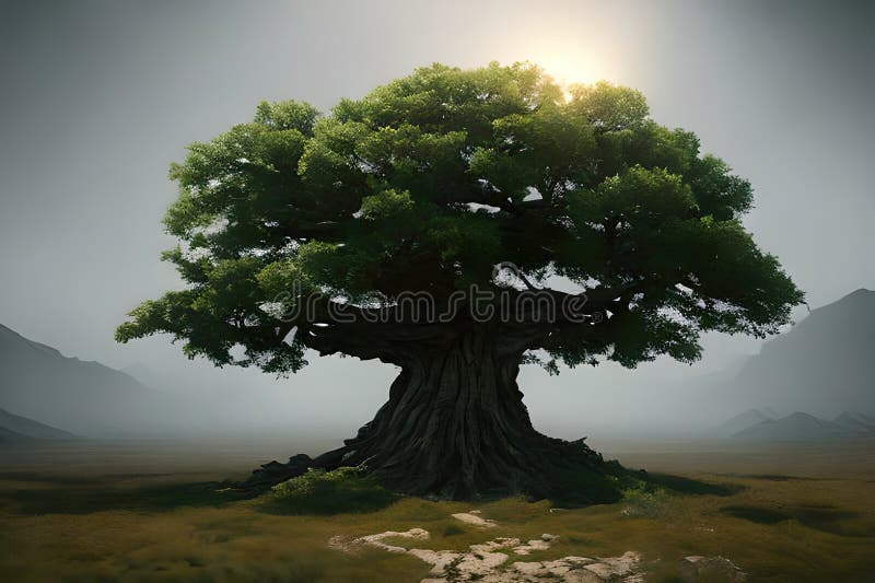 An Ancient Realistic Haunted Tree, Magical and Fantasy Stock ...