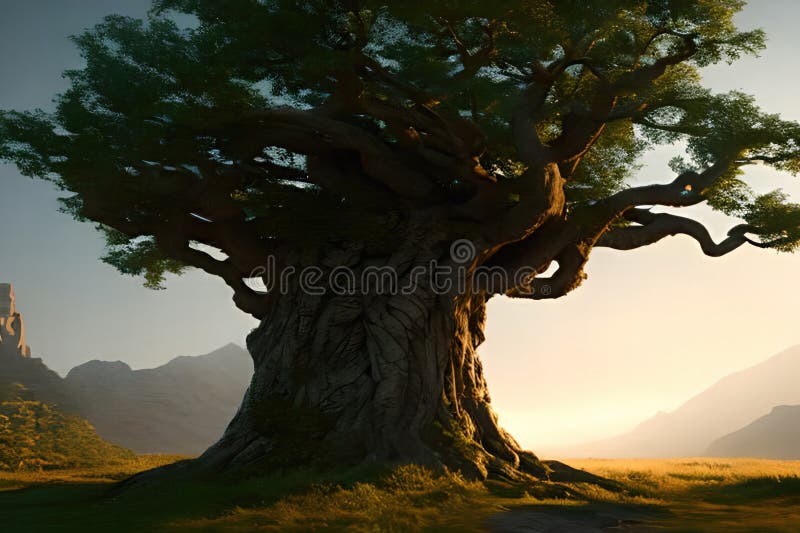 An Ancient Realistic Haunted Tree, Magical and Fantasy Stock ...