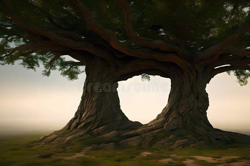 An Ancient Realistic Haunted Tree, Magical and Fantasy Stock ...