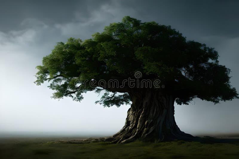 An Ancient Realistic Haunted Tree, Magical and Fantasy Stock ...
